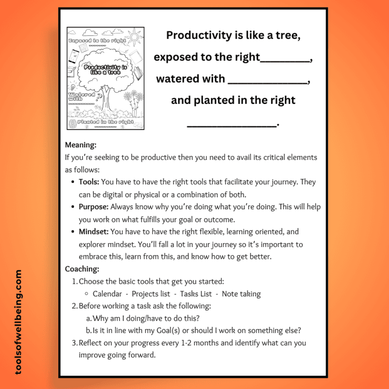 Productivity Guide Coloring Book (Printable)